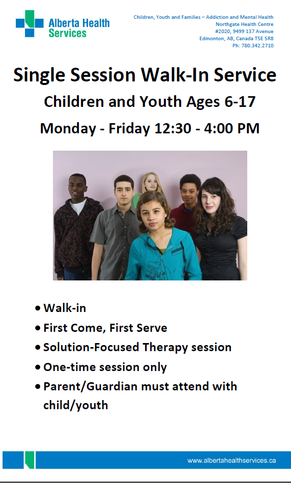 Single Sessions – Walk-In Services