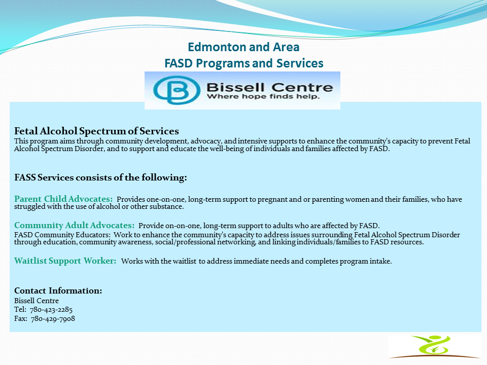 Edmonton and Area FASD Programs and Services – Bissell Centre – FASS ...