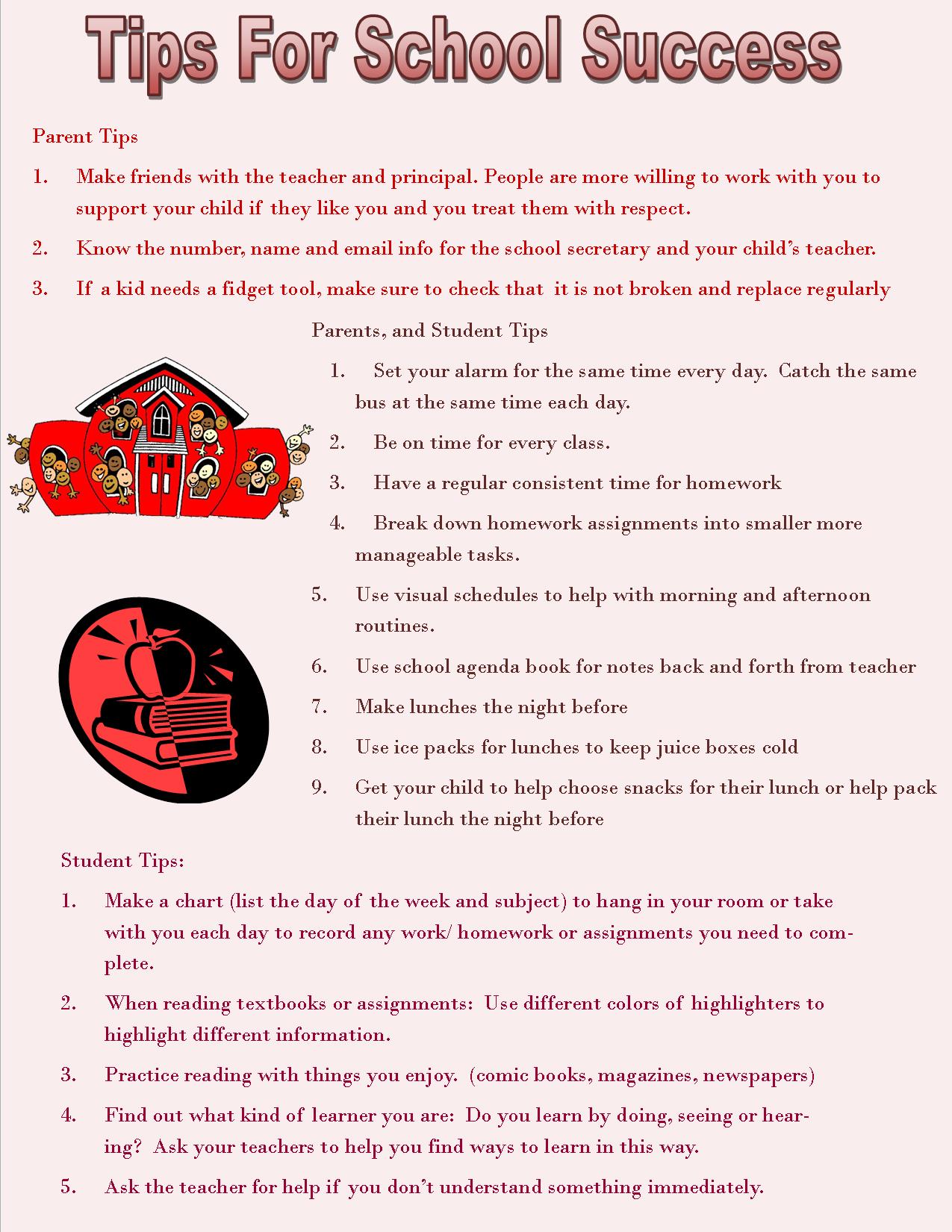 Tips for School Success